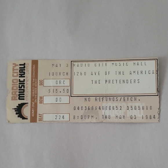 Other | Vintage Radio City Music Hall Ticket | Poshmark